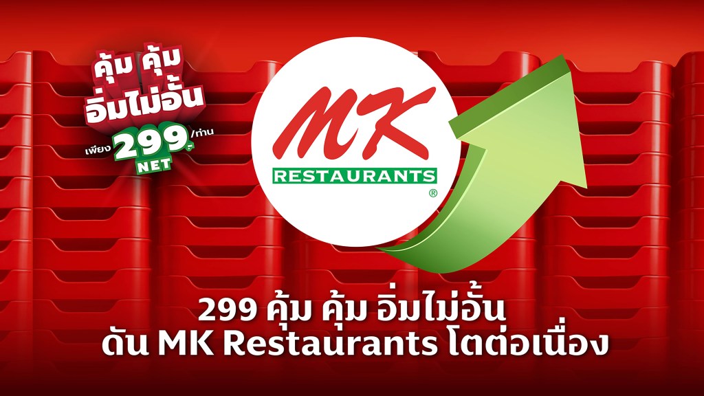 299 คุ้มคุ้ม อิ่มไม่อั้น ดัน MK Restaurants โตต่อเนื่อง - Marketeer Online